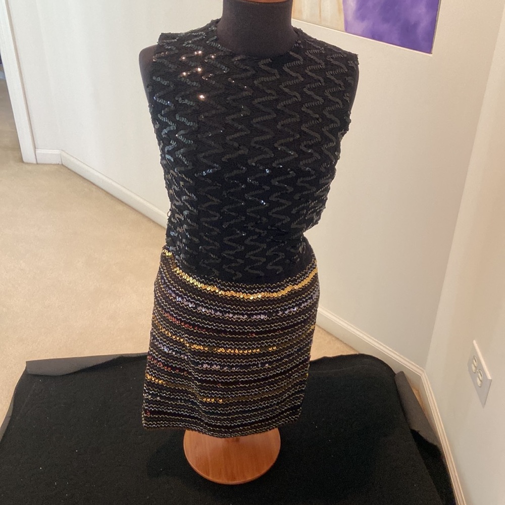 Stephanie Queller Vintage Sequin Skirt - Gem